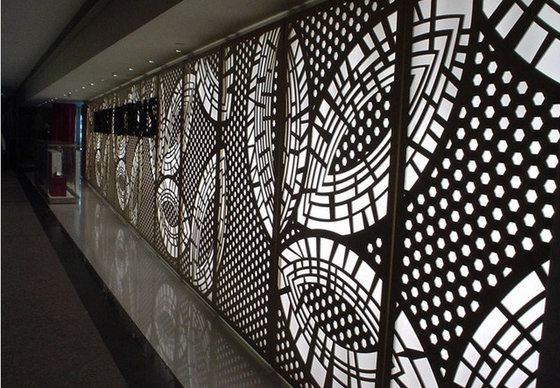 Turquoise Color Perforated Metal Sheet , Decorative Aluminum Sheeting