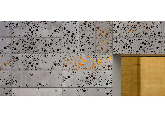 Wall Decoration Perforated Aluminum Panels Multi Patterns Curtainwall Panels