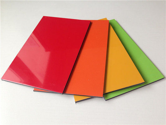 High Gross 3mm / 4mm / 5mm / 6mm Aluminum Sandwich Panel red / green / orange