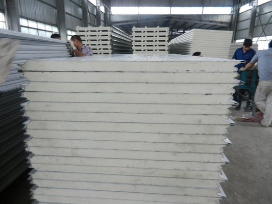 PU Sandwich Wall Panels / Polyurethane Insulated Panels Hidden Type