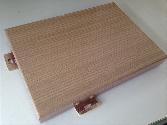 Oak Wooden 2mm / 4mm Decorative Aluminum Sheeting Exterior Metal Wall Panels