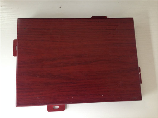 Cherry Wooden Enameled 2.5mm / 3mm Aluminium Wall Panels for Curtain Wall