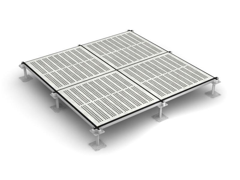 Steel Perforated Raised Floor Tiles custom built ventilation for factory workshop