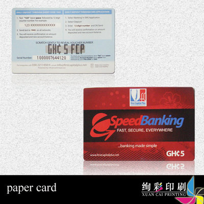 400gsm Art Paper Scratch Card
