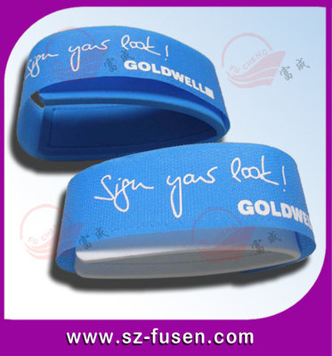 Nylon &amp; EVA Custom Velcro Wrist Bands 55X135MM And ROHS &amp; SGS , Durable