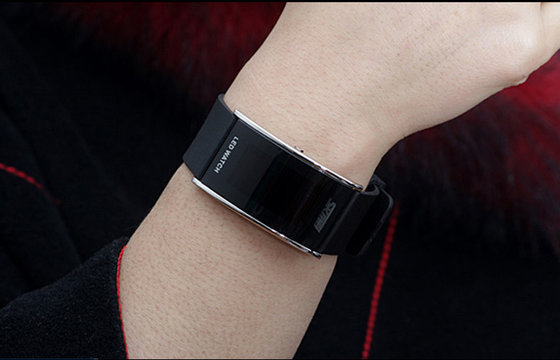Unisex LED Digital Wrist Watch , Water Resistant Electronic Watch