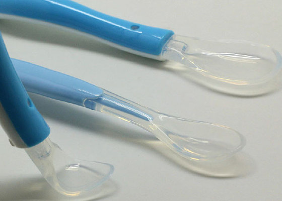 Unbreakable Durable Small Silicone Baby Spoon eco - friendly  with custom logo