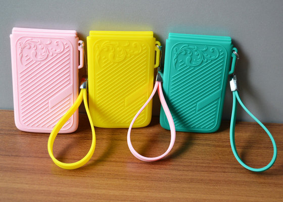 Eco - Friendly Silicone Coin Purse Key Holder / Business Card Holder