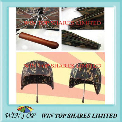 China Camouflage Safe and Windproof Helmet Umbrella(WTL106) supplier