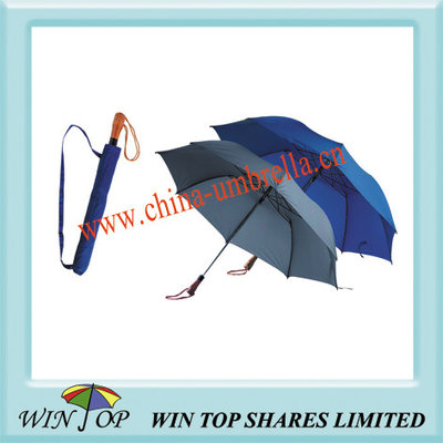 China 23" Auto 2 Fold Solid Color Umbrella supplier