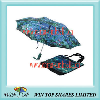 China 3 Fold Oil Painting Shopping Bag Umbrella supplier