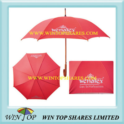 China Auto Straight Wooden Umbrella with Logo(WT5072) supplier