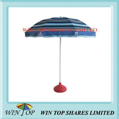 China Stripe Beach Umbrella with Water Base supplier