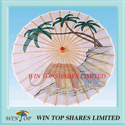 China Thailand elephant and coconut style craft umbrella supplier
