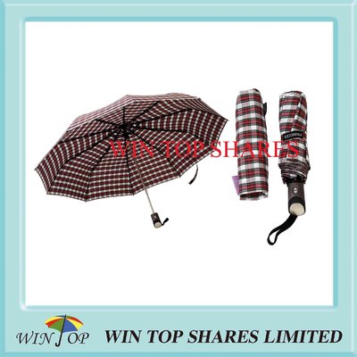 China Scotland Check Fashion and Vogue Auto Umbrella supplier