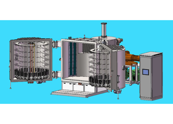 Horizontal EMI Shielding Coating Film Plastic Vacuum Metallizer Machine Low Noise
