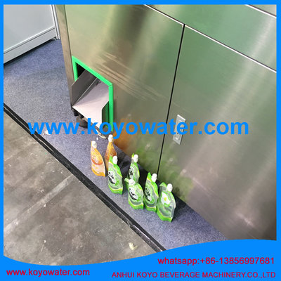 liquid milk juice water stand up retort spout pouch filling machine