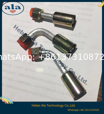 Aluminum auto air conditioning hose fitting, O-ring