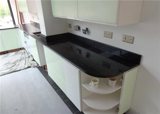 Custom Double Sink Bathroom Vanity Tops , Quartz Stone Countertops for Kitchen Top