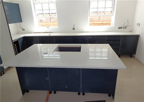 Fireproof Quartz Stone for Countertops in Bathroom and Kitchen , Artificial Engineered Quartz Stone