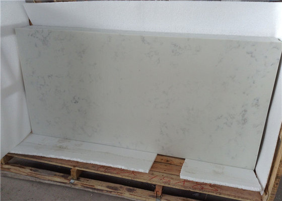 Solid Surface Quartz Shower Wall Panels for Bathrooms , Kitchen Wall Panels with Quartz Stone