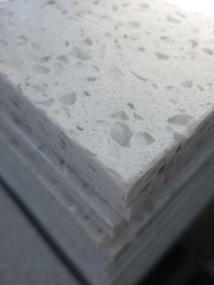 Eco-friendly Recycled Wall Panel Quartz Stone Floor Tile For Hotel / Restaurant Building Material