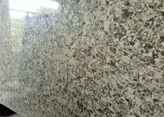 Scratch Resistant Engineered Quartz Stone Eco - Friendly Capuccino Canyon