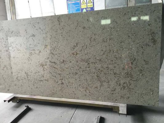 Excellent Vein Design Artificial Quartz Stone For Kitchen Countertops / Vanity Tops