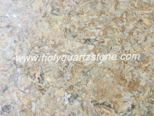 Scratch Resistance Engineered Quartz Stone Jumbo Slabs For Worktops / Bar Tops