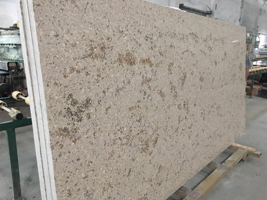 Desert Galaxy Quartz  Solid Surface Tile Artificial Quartz Rocks 30mm Thickness