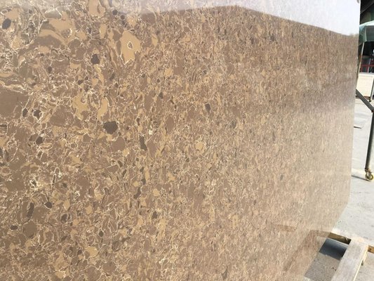 Moka Canyon Vein Artificial Quartz Stone Island Tops NSF / CE Certificate