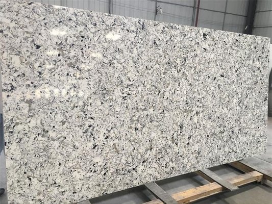 Vary Vein Artificial Quartz Rock Quartz Stone Tile With Polished / Honed Surface OEM