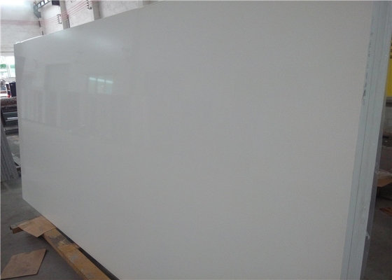 Stain Resistant Artificial White Quartz Stone Slabs Surfaces For Benchtops or Worktops