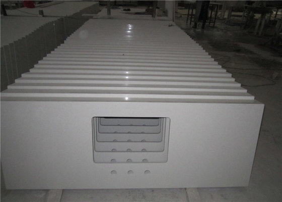Resin Marble Bath Quartz Vanity Tops / Man Made Stone Quartz  Countertops for Bathroom