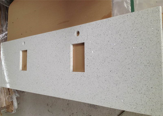 48" x 26" Engineered Quartz Bathroom Vanity Tops High Hardness 7 Mohs Eco Friendly