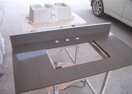 Natural Quartz Stone Custom Bathroom Vanities Tops with Sinks Modern Decoration Material