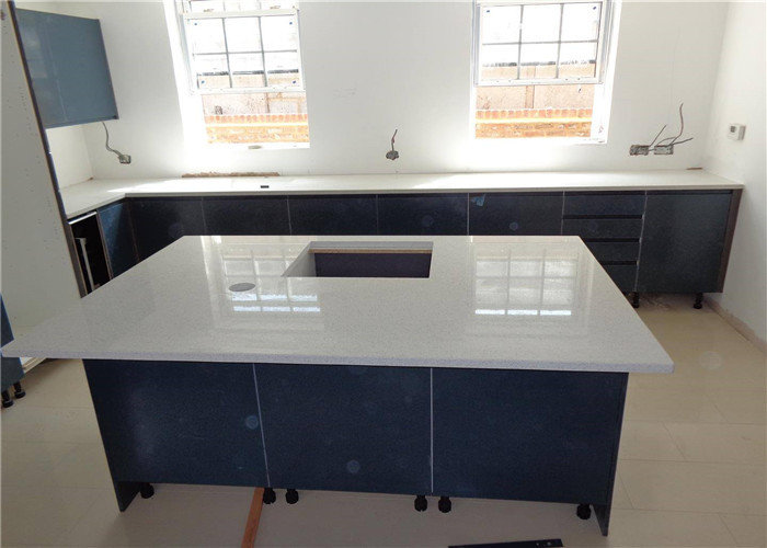 Fireproof Quartz Stone for Countertops in Bathroom and Kitchen , Artificial Engineered Quartz Stone