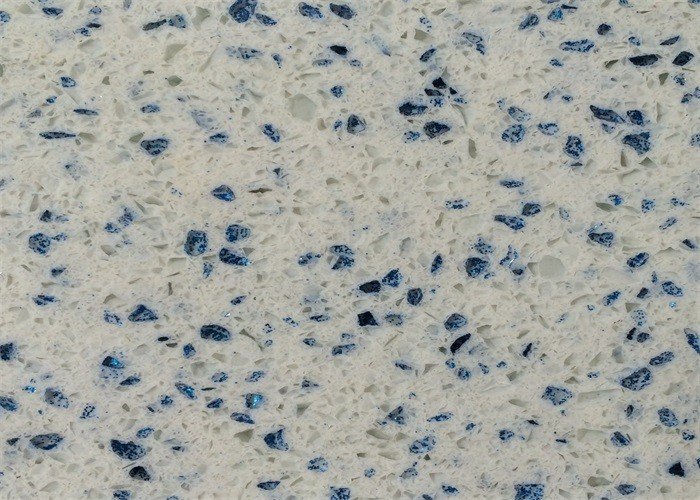 White Galaxy Quartz Floor Tiles Wholesales Engineered Quartz Rocks , Quartz Wall Panel