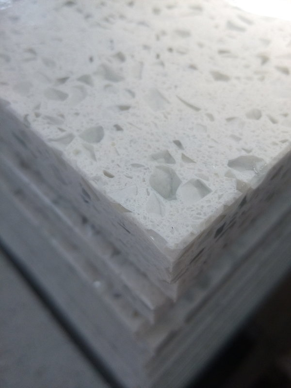 Eco-friendly Recycled Wall Panel Quartz Stone Floor Tile For Hotel / Restaurant Building Material