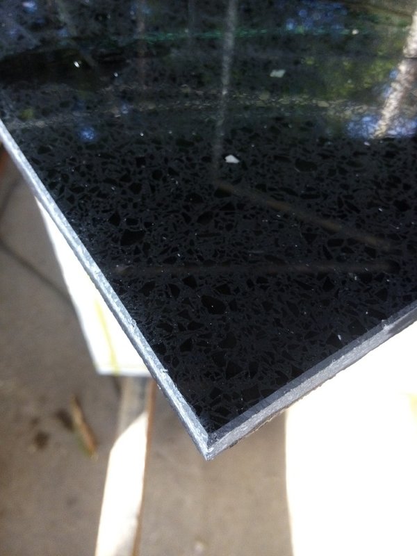 Shinning Polished Quartz Floor Tiles Black Quartz Tiles Tremendous Choice
