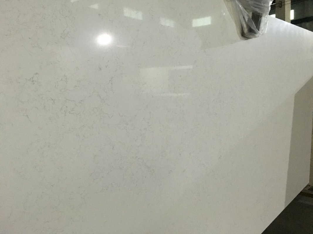 Artificial Granite Countertop Slabs White Quartz Slabs Safety Durability