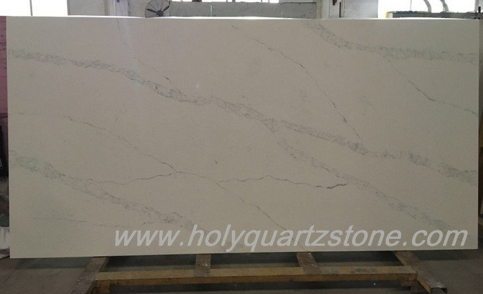 Nuvo White Marble Pattern Quartz Solid Surface Countertop Vanity Tops Worktops