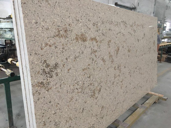 Desert Galaxy Quartz  Solid Surface Tile Artificial Quartz Rocks 30mm Thickness