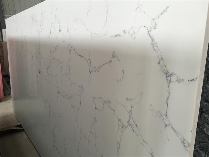 High Polished Quartz Stone Slabs For Bathroom Vanity Tops / Benchtops