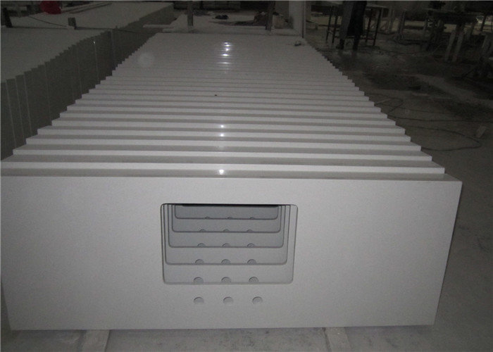Resin Marble Bath Quartz Vanity Tops / Man Made Stone Quartz  Countertops for Bathroom
