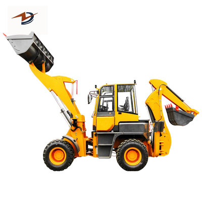 Hydraulic pilot control backhoe loader WZ30-25 with quick hitch and 4 in 1 bucket pallet fork road sweeper option