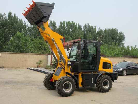 Hydrostatic mini scoop loader small articulated shovel loader to shovel snow