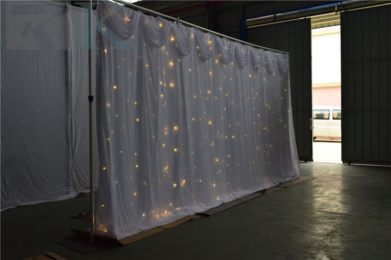 High brightness led led star drop curtain  white star cloth velvet curtain