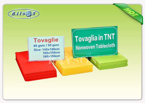 50gsm Creditable Partner 100% Biodegradable Non Woven Tablecloth For Dining