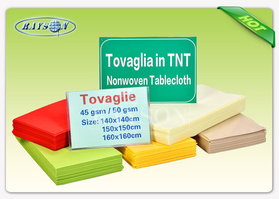 Restaurant Table Cloth Disposable Non Woven Tablecloth Size 120CMX100CM Square
